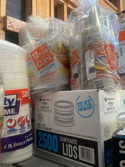 (5 Qty) 12oz Clear Cups (1 Qty) Hefty Snack Plates (2 Qty) Pack of ...