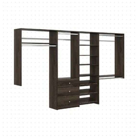 Closet Evolution Dual Tower 96 in. W - 120 in. W Espresso Wood Closet System - Sierra Auction ...