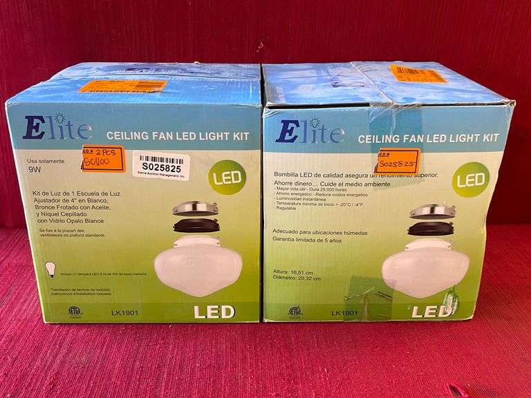 (2PCS) Elite Ceiling Fan LED Light Kit - Sierra Auction Management Inc