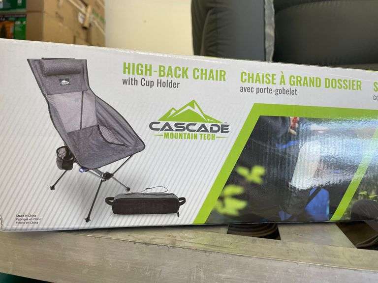 Cascade Ultralight Packable High-Back Chair - Sierra Auction Management Inc