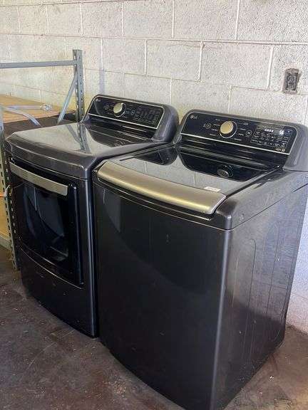 (2pcs) LG 5.5 cu. ft. Large Capacity Smart Top Load Washer with ...