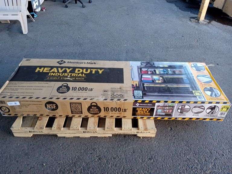 Members Mark Heavy Duty 4 Shelf Storage Rack - Sierra Auction ...