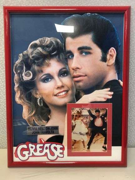 Grease Poster “Olivia Newton-John, John Tavolta” Autograph ...