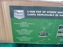 Timber Ridge 6 Hub Pop Up Screen House - Sierra Auction Management Inc