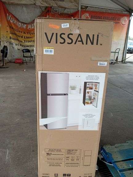 Vissani Refrigerator And Freezer Stainless Steel - Sierra Auction ...
