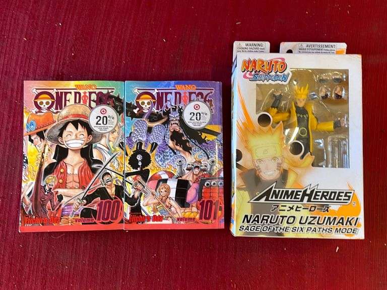 (3PCS) One Piece Manga Volume 100-101 And Naruto Shippuden Collectable ...
