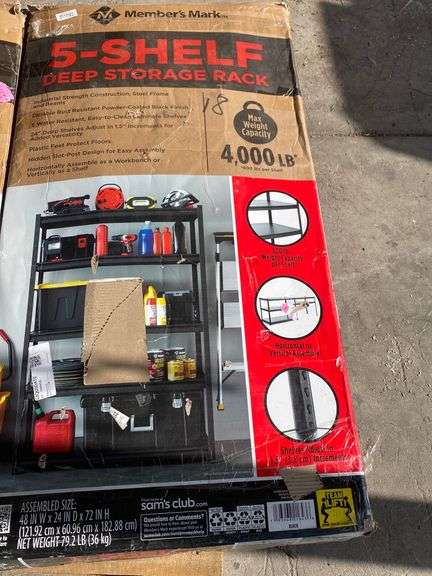 5 Shelf Deep Storage Rack - Sierra Auction Management Inc