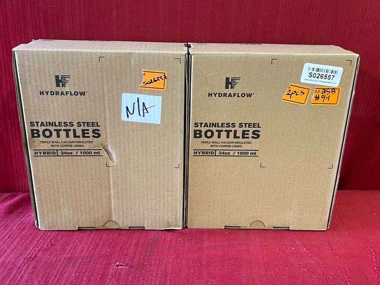 HydraFlow Stainless Steel Bottles 34oz - Sierra Auction Management Inc