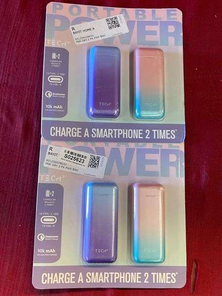 (2PCS) Portable Power Tech 2 Power Banks - Sierra Auction Management Inc