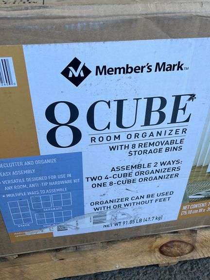Members Mark 8-Cube Room Organizer with Removable Storage Bins - Sierra ...
