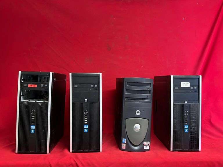 (3 Qty) HP Compaq 8200 Elite Convertible Mini Tower, (1 Qty) Dell ...