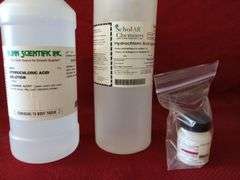 Box of Scholar Chemistry Lab. Chemicals Including Acids and Reagents ...