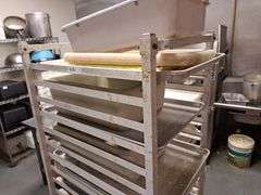 Rolling Aluminum Speed Rack with Sheet Pans and Bus Tubs - Sierra ...