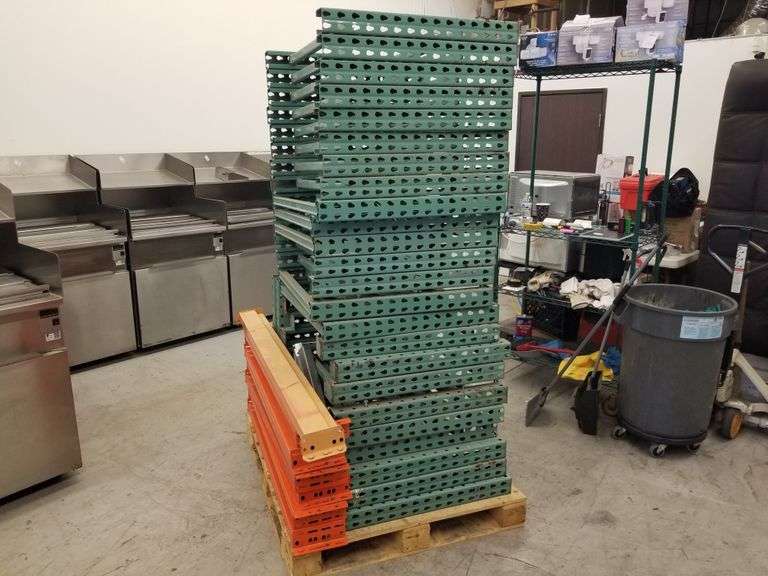 Assorted Pallet Rack. 26 - Pallet Rack Uprights 30"H x 34"D, 7- Cross ...
