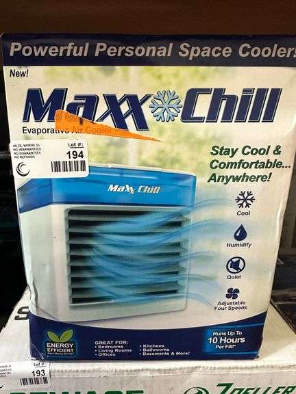Maxx Chill Personal Space EVAP Cooler - Sierra Auction Management Inc