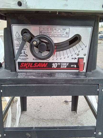 SkilSaw 10" Table Saw Model 3400 - Sierra Auction Management Inc