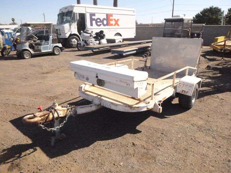 1976 Snowco Single Axle Flatbed Trailer - Sierra Auction Management Inc