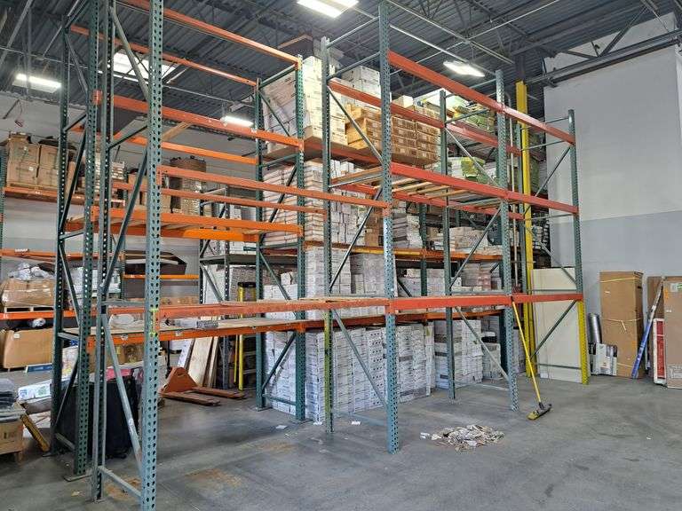 (4) Sections Pallet Racking including (5) 16' x 42" Uprights and (24) 9 ...