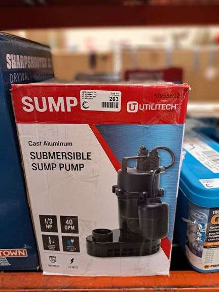 Utilitech Cast Aluminum Submersible Sump Pump - Sierra Auction ...