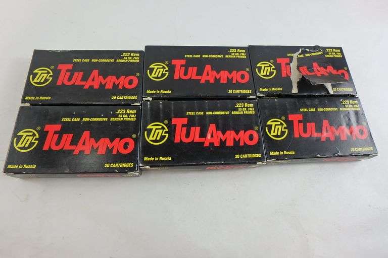TULA .223 REM 55gr. FMJ AMMO LOT - Sierra Tactical Auctions