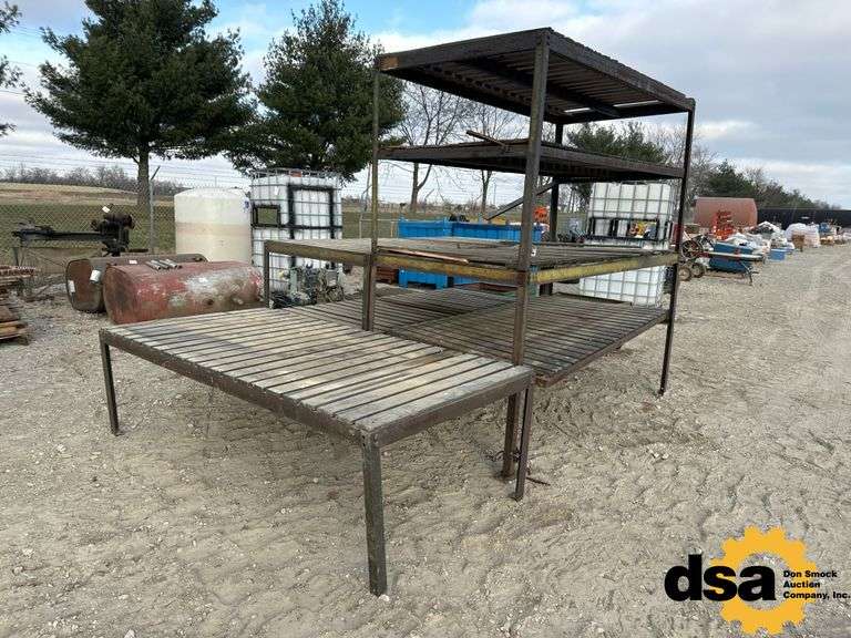 (2) Work Tables, Rack - Don Smock Auction Company