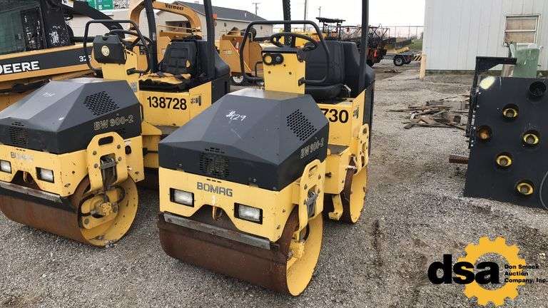 2004 Bomag BW900-2 Double Drum Roller, - Don Smock Auction Company