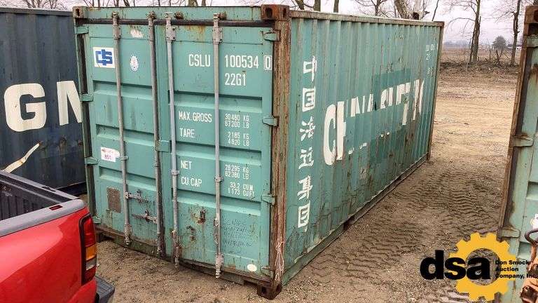 20' Steel Shipping Container, - Don Smock Auction Company