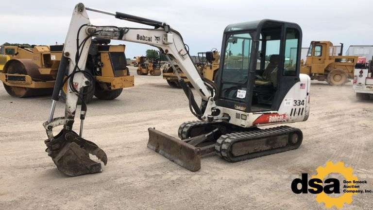 Bobcat 334D Mini Excavator, - Don Smock Auction Company