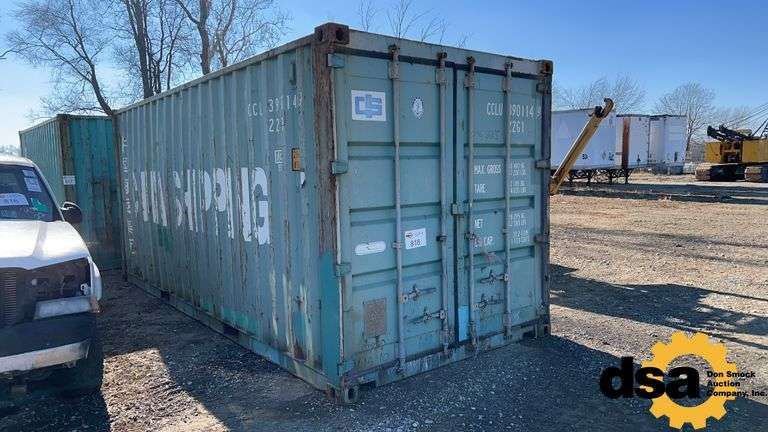 20' Steel Shipping Container, - Don Smock Auction Company