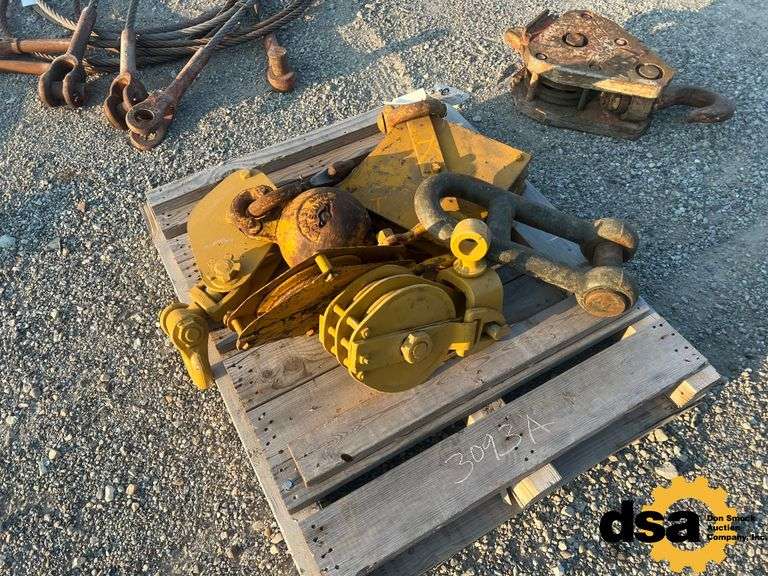 Assorted Crane Blocks, Swivel, and Shackle - Don Smock Auction Company