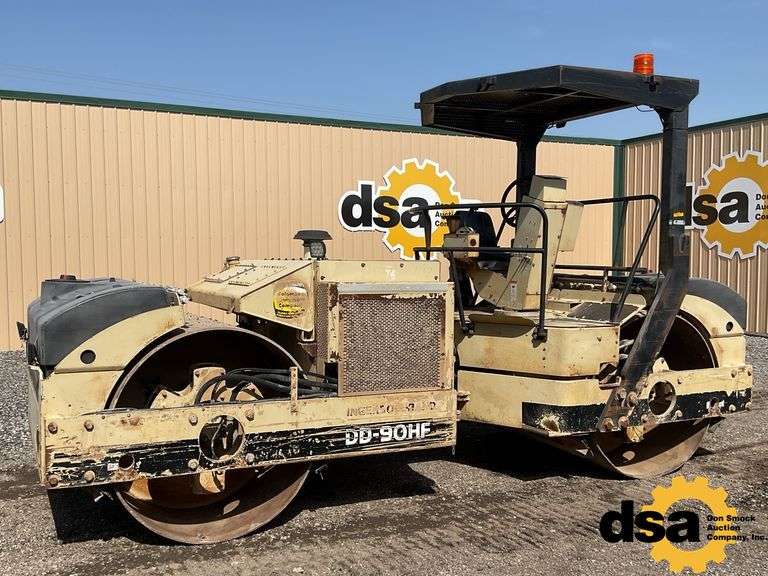 Ingersoll-Rand DD90-HF Smooth Double Drum Roller - Don Smock Auction ...