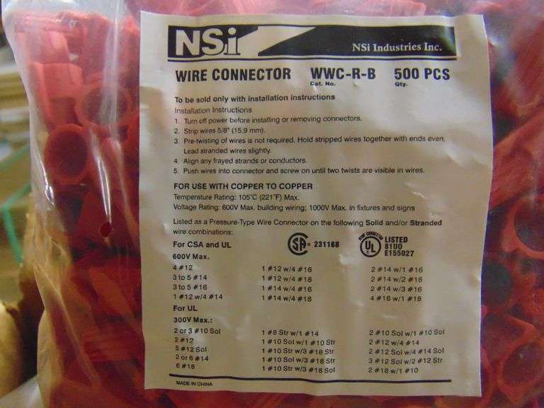 New! NSI Red Wire Connectors - Bright Star Real Estate Services