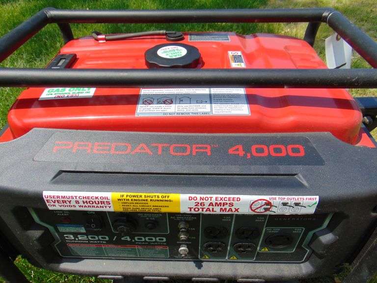 Predator 4000 Watt Generator - Bright Star Real Estate Services