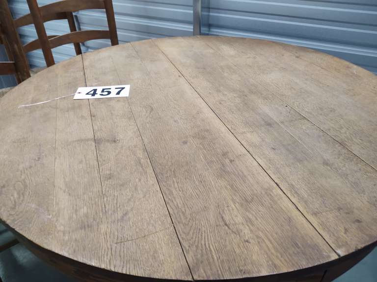 Antique oak table and 4 chairs - South Auction