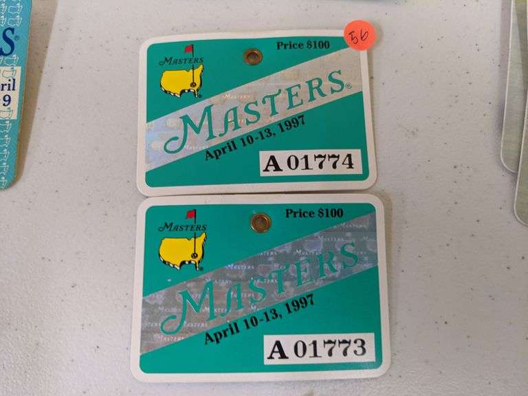Two 1997 Masters Badges - South Auction