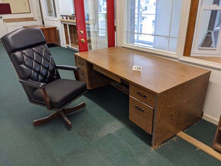 Office Desk and Chair. Poor Condition - South Auction