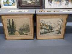 2 Framed French Lithographs - South Auction