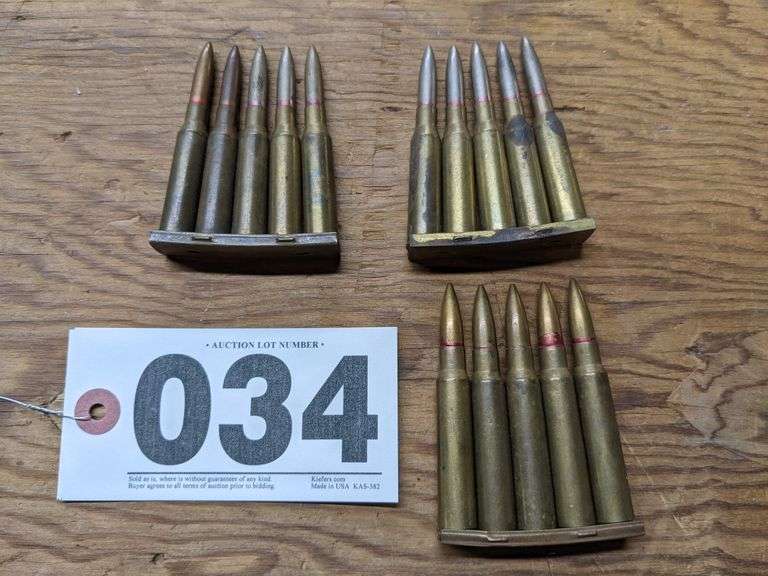 WWII Era Japanese bullets on clips - South Auction