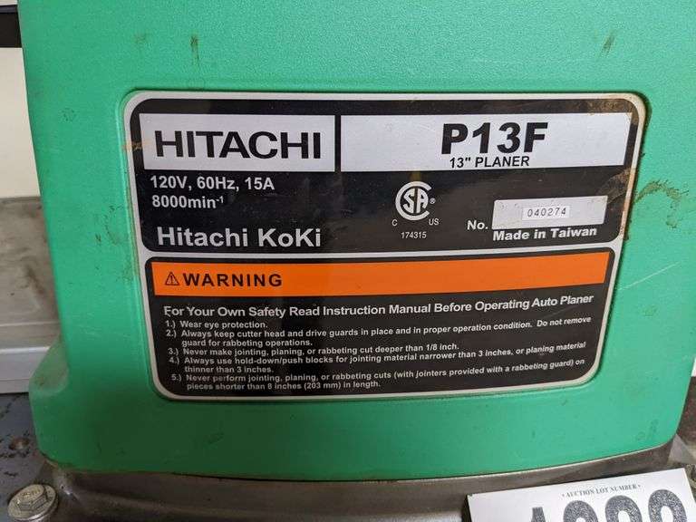 Hitachi KoKi 13" Planer - South Auction
