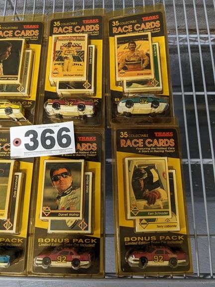 Lot of 10 Early 90's TRAKS Race Cards 35 Cards & 1 Die Cast Car per ...