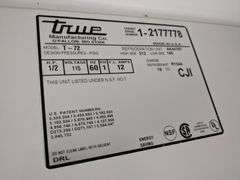 True 3 Door Cooler Model T-72. Good working order - South Auction