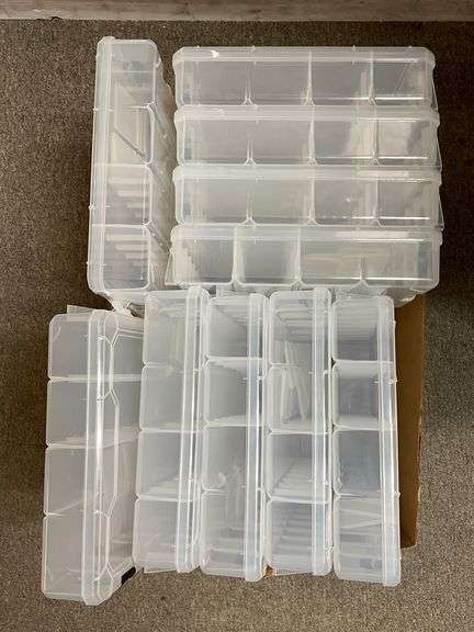 (10) Plastic Divided Organizing Storage Bins - Trice Auctions