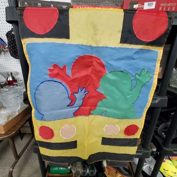 (2) Decorative Bus Flags - Trice Auctions
