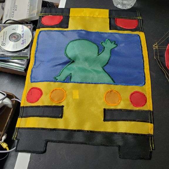 (2) Decorative Bus Flags - Trice Auctions