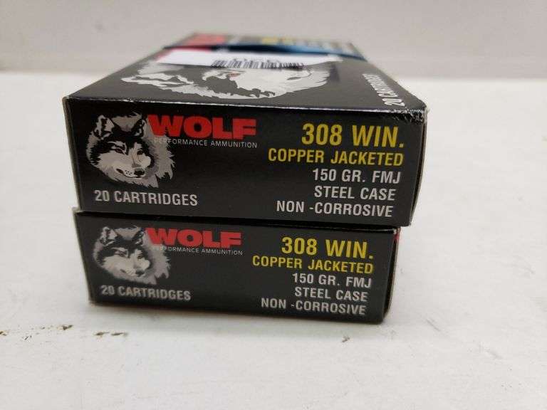 Wolf 308 Win. Copper Jacketed Cartridges - Trice Auctions