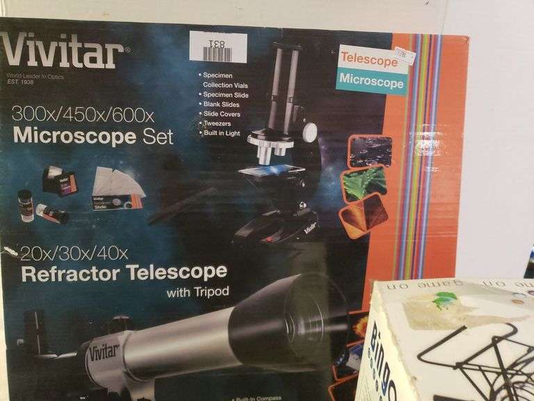 Vivitar Refractor Telescope, Bingo Game Set, Shooting Challenge Game ...