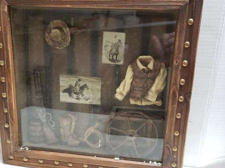 Cowboy Themed Shadow Boxes - Trice Auctions