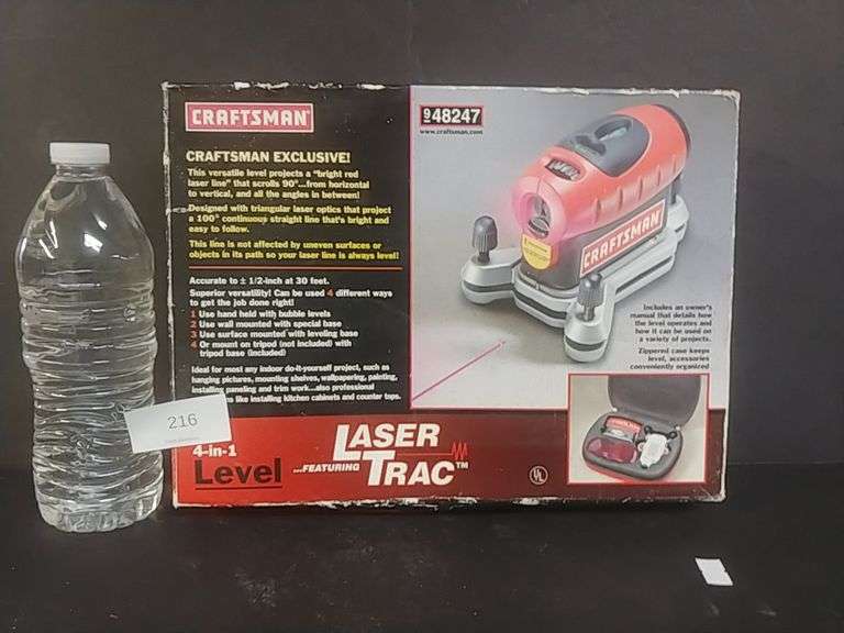 Craftsman 4-in-1 Level Featuring Laser Trac - Trice Auctions