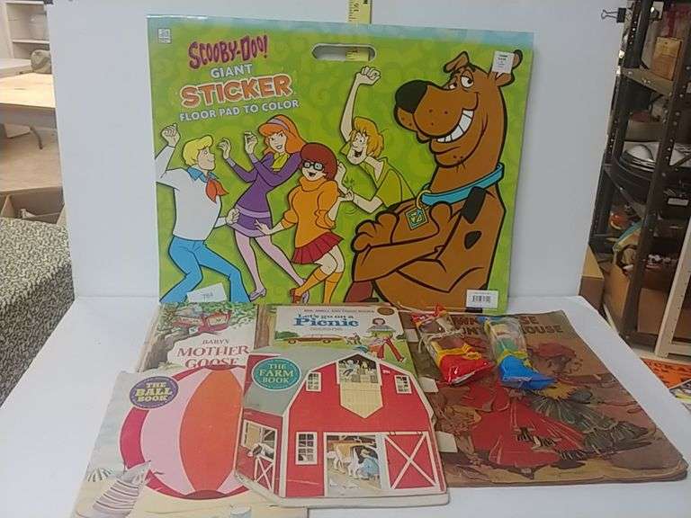 Books And Giant Scooby Doo Sticker Book - Trice Auctions