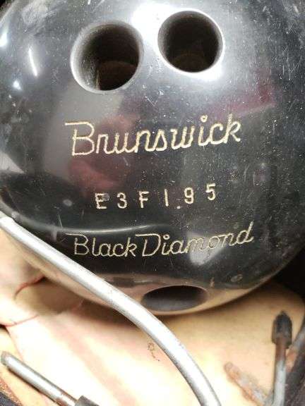 Brunswick Black Diamond Bowling Ball And Carrying Bag - Trice Auctions